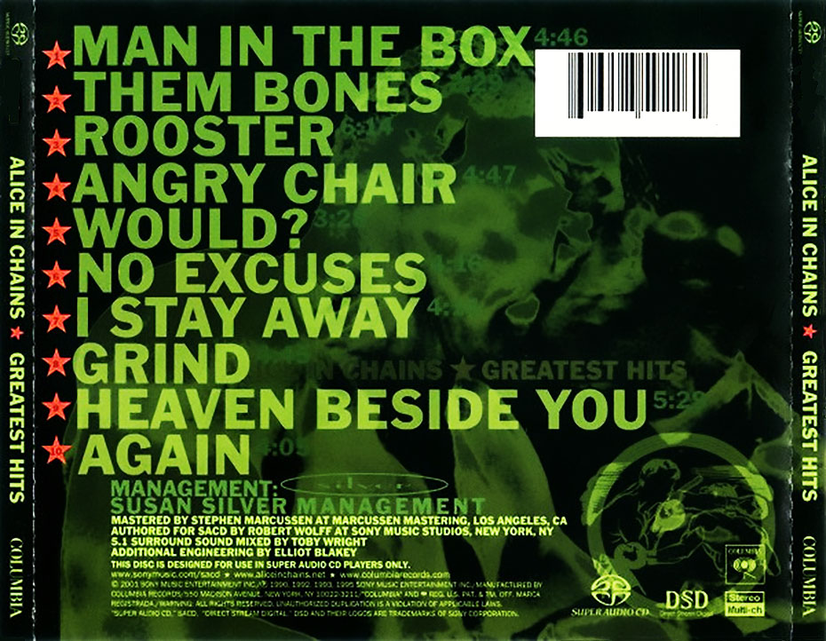 ALICE IN CHAINS: GREATEST HITS Compilation Album (2001)
