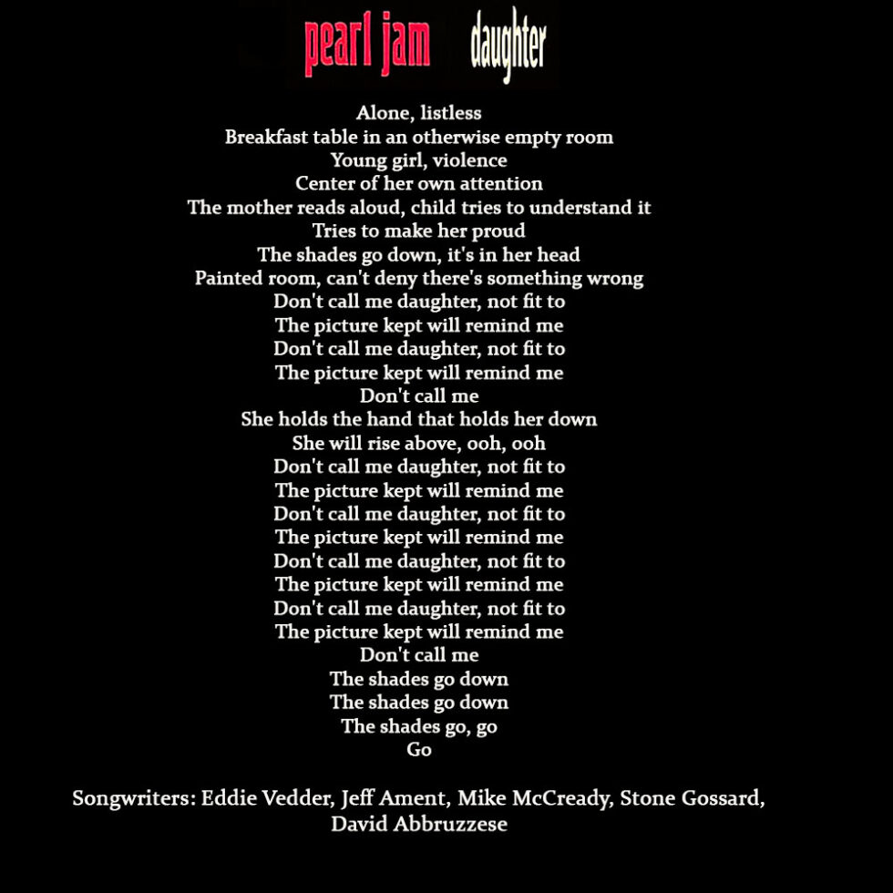 PEARL JAM: DAUGHTER Single Album (1993)