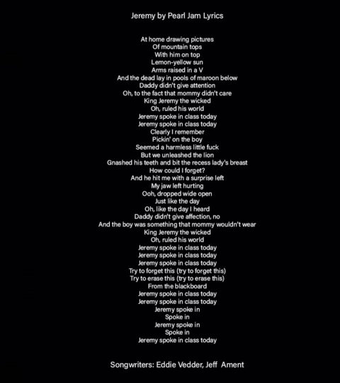 PEARL JAM: JEREMY Single Album (1992)