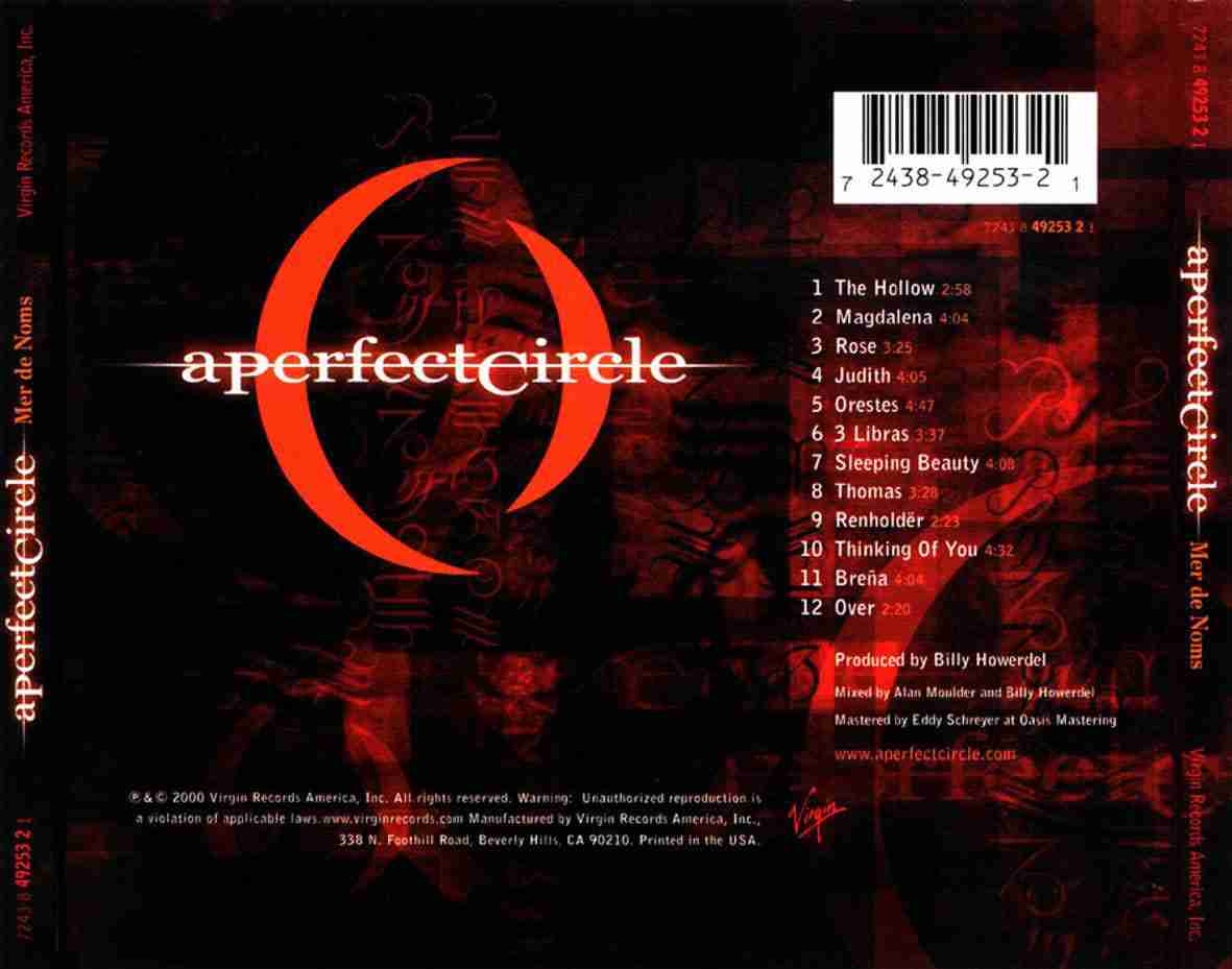 A PERFECT CIRCLE: MER DE NOMS Debut Studio Album (2000)