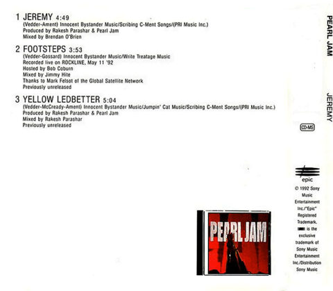 PEARL JAM: JEREMY Single Album (Uncensored Version) (1992)