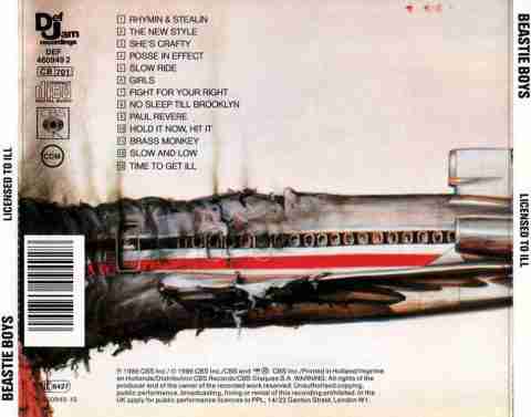 BEASTIE BOYS: LICENSED TO III Debut Studio Album (1986)