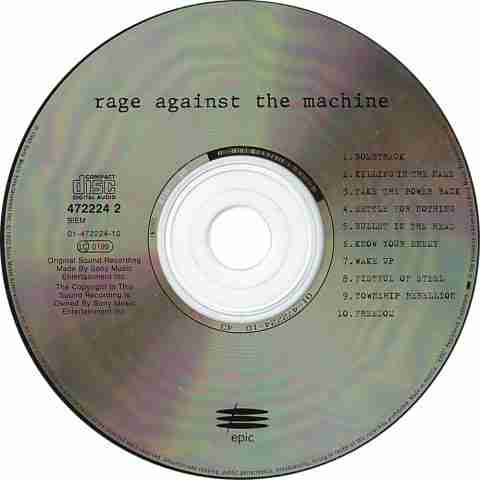 RAGE AGAINST THE MACHINE Debut Studio Album (1992)
