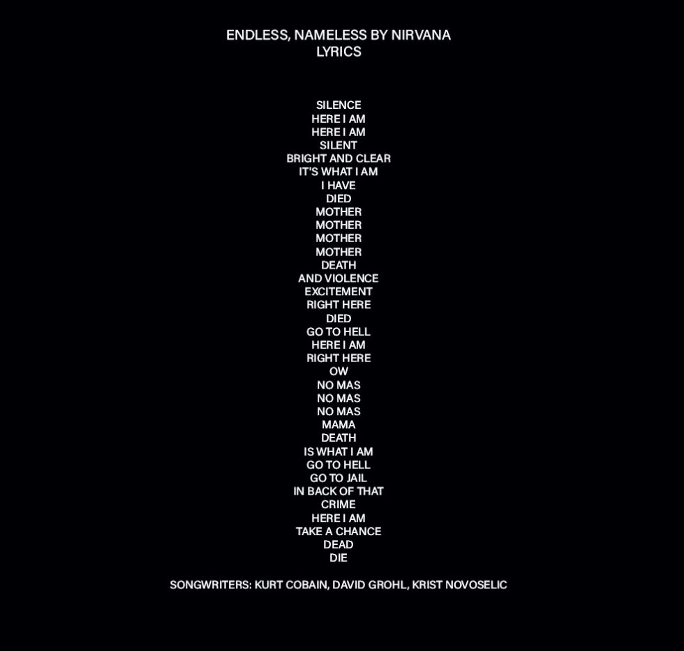 NIRVANA: ENDLESS NAMELESS Single Album (2021)