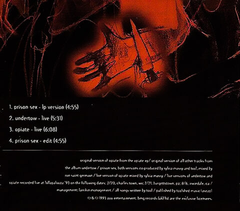 TOOL: PRISON SEX Single Album (1993)