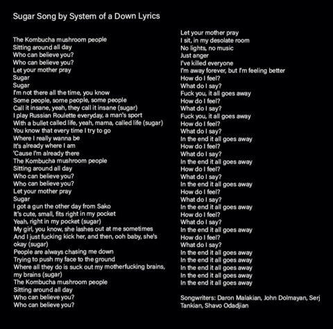SYSTEM OF A DOWN: SUGAR Debut Single Album (1998)