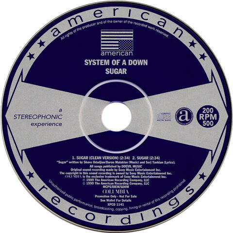 SYSTEM OF A DOWN: SUGAR Debut Single Album (1998)