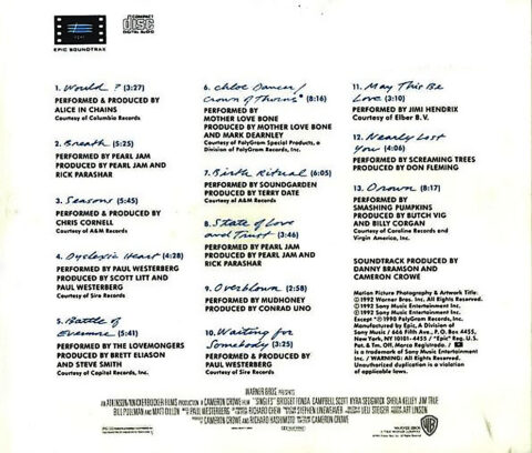 Singles: Original Motion Picture Soundtrack Album (1992)