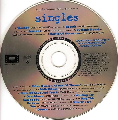 Singles: Original Motion Picture Soundtrack Album (1992)