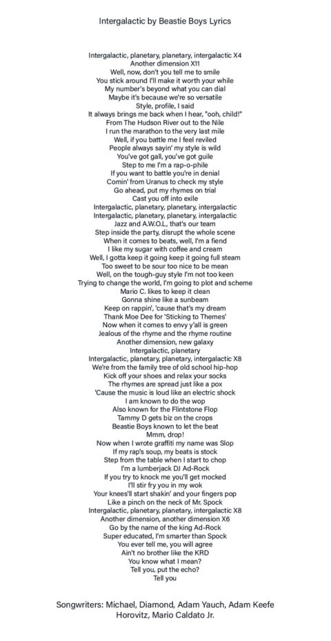 BEASTIE BOYS: INTERGALACTIC Single Album (1998)