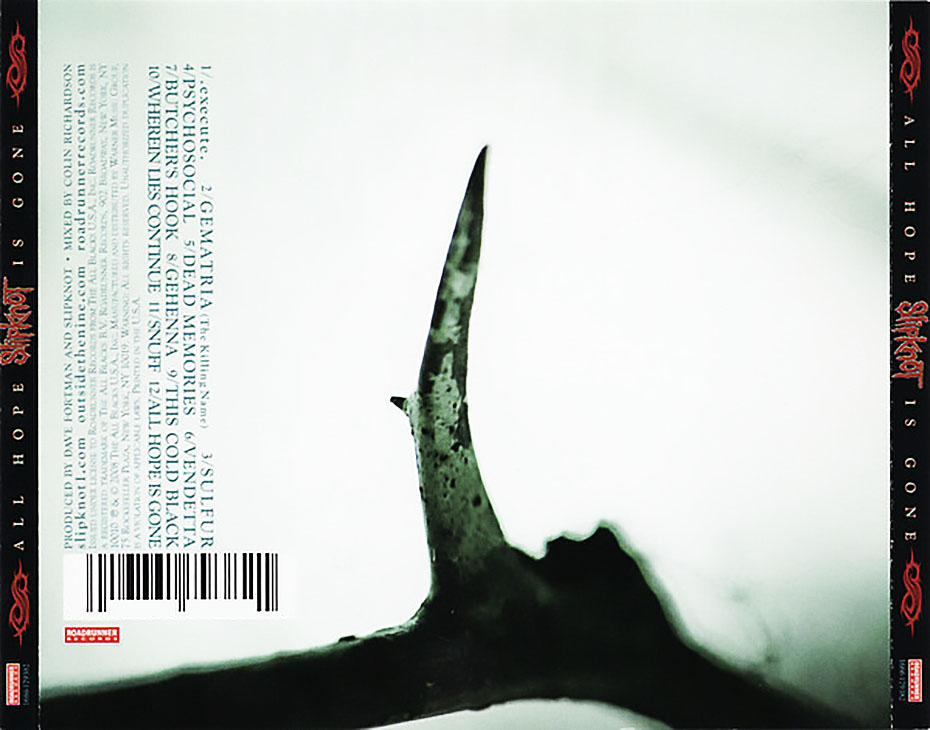 SLIPKNOT: ALL HOPE IS GONE Fourth Studio Album (2008)