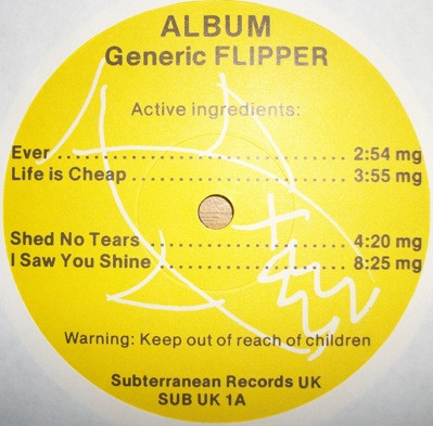 FLIPPER: ALBUM - GENERIC FLIPPER Debut Studio Album (1982)