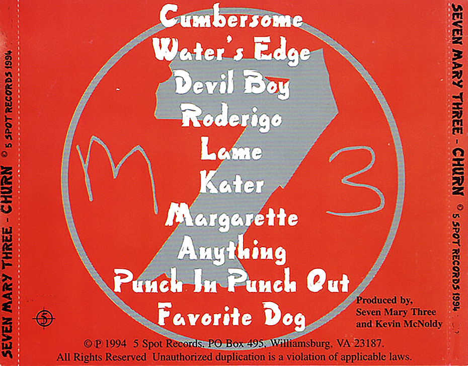 SEVEN MARY THREE: CHURN Debut Studio Album (1994)