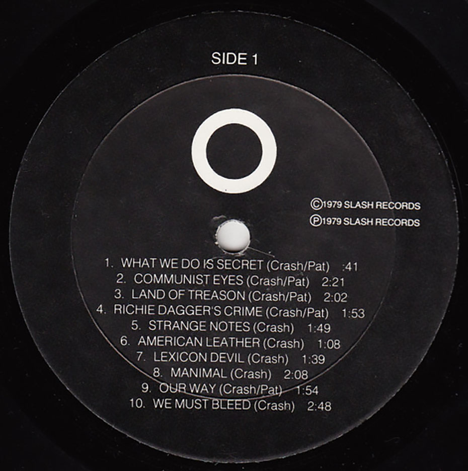 THE GERMS: GI Debut Studio Album (1979)