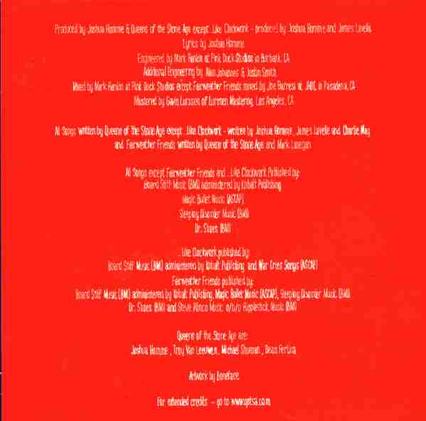 QUEENS OF THE STONE AGE: LIKE CLOCKWORK Sixth Studio Album (2013)