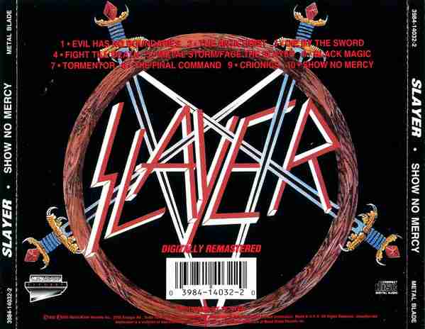 SLAYER: SHOW NO MERCY Debut Studio Album (1983)