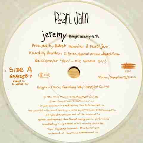PEARL JAM: JEREMY Single Album (1992)
