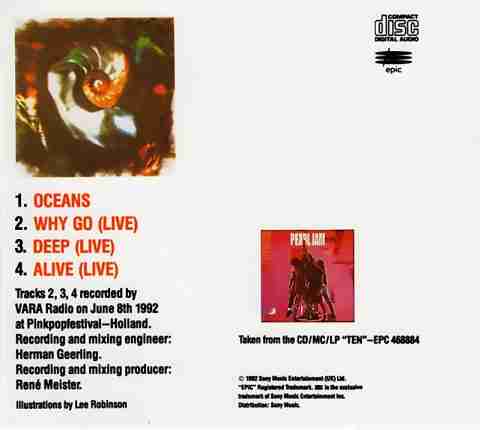 PEARL JAM: OCEANS Single Album (1992)